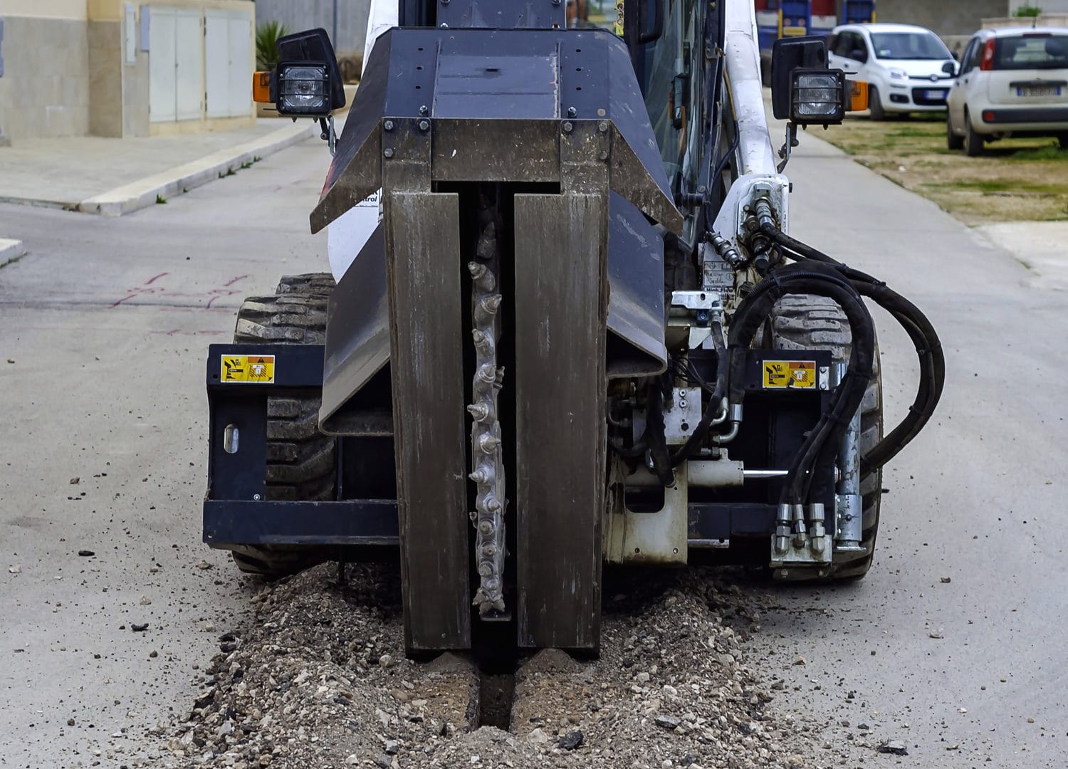 Cable laying of fibre optic cables - Kabelverlegung Glasfaser Tiefbau